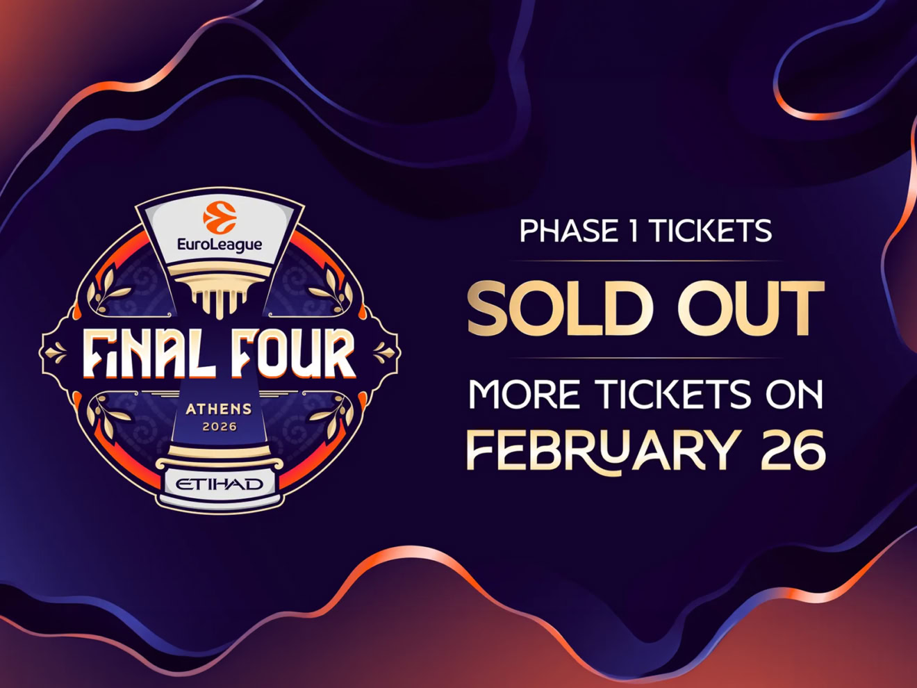 EuroLeague Final Four 2026: Εισιτήρια στην Αθήνα με τιμές-ρεκόρ